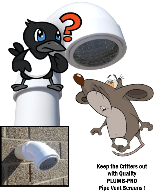 PLUMB-PRO® PVC Pipe Vent Screens